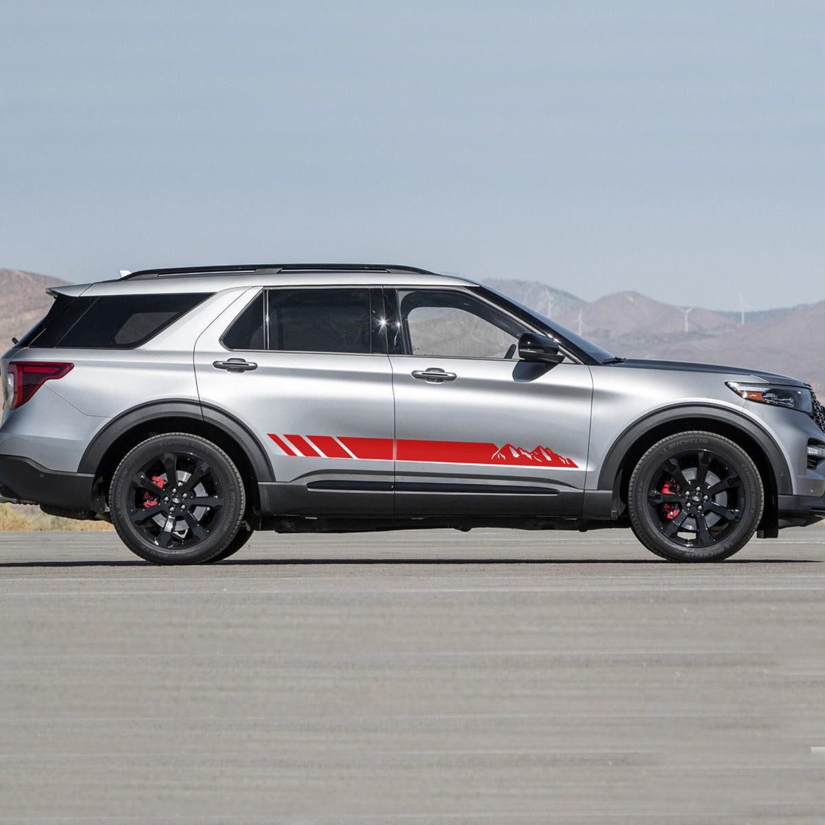 Decal Mountains Stripes Sticker Vinyl Compatible with Ford Explorer