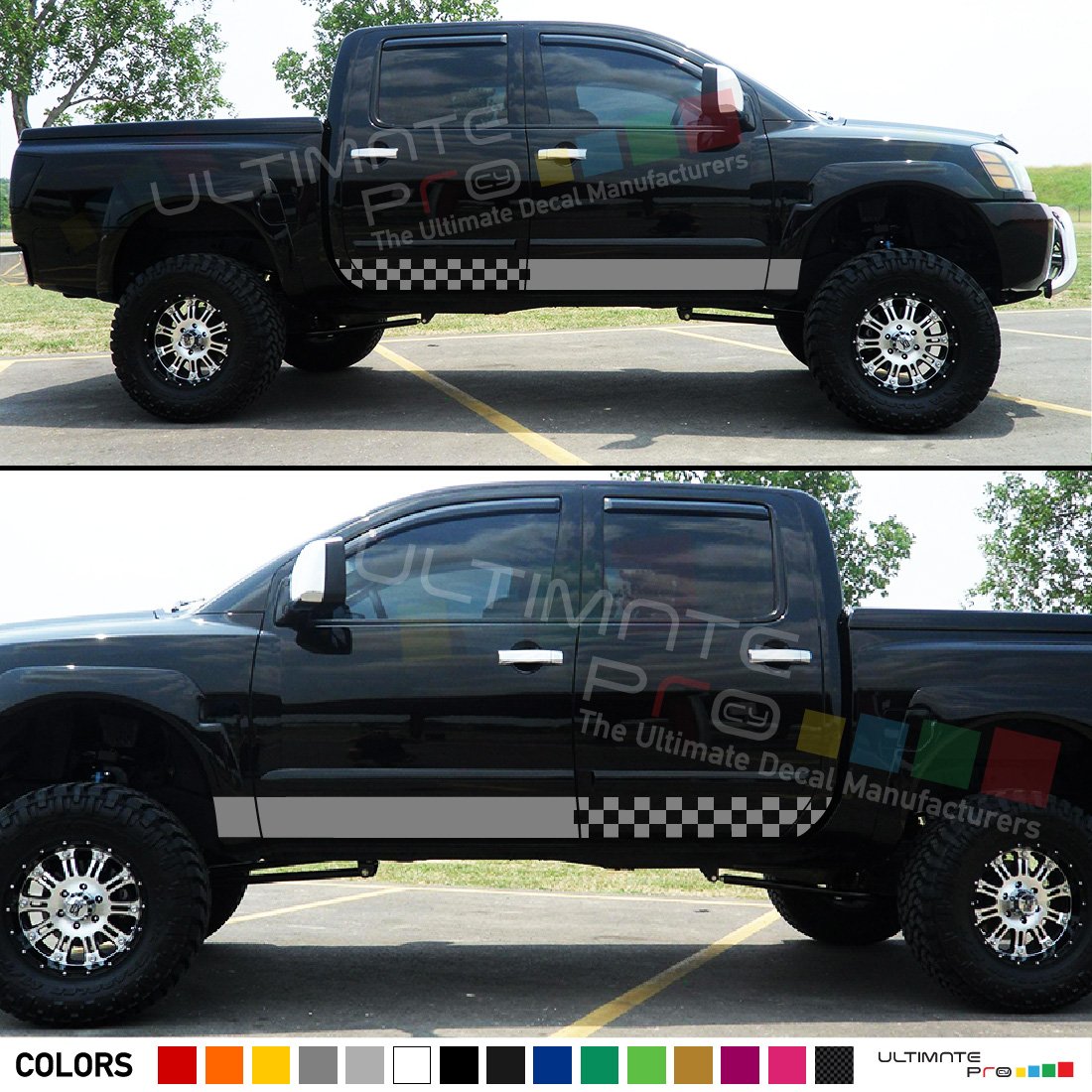 Nissan Titan sticker Pair decal Stripe 2003 - Present