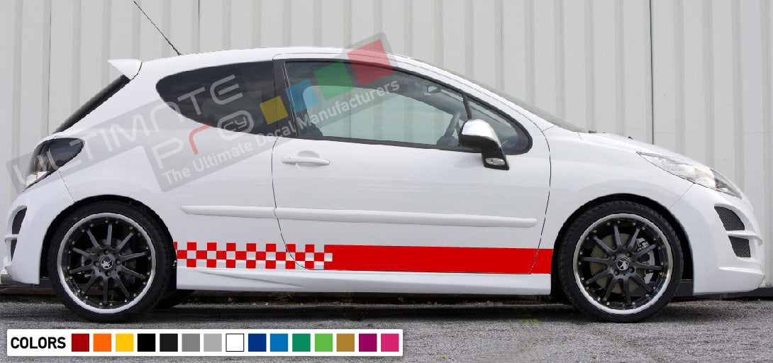 Decal Sticker Vinyl Side Racing Stripes Peugeot 207 decals