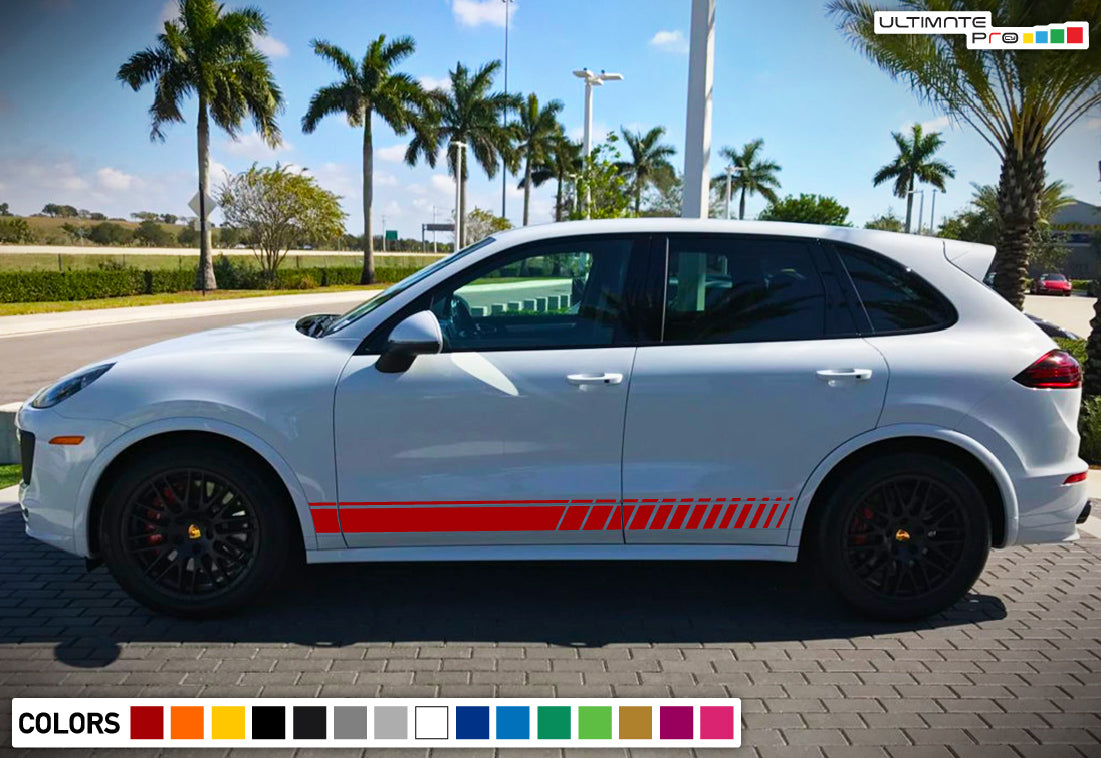 Decal Porsche Cayenne Vinyl Side Sport Stripe Body Kit Porsche