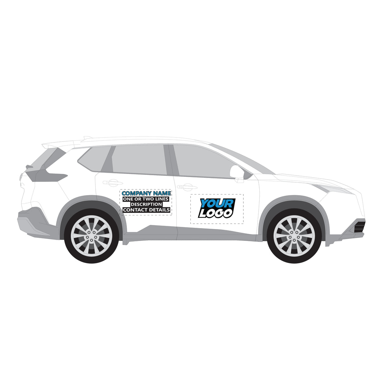 Professional Graphics Package Decals on a Business SUV Vehicles